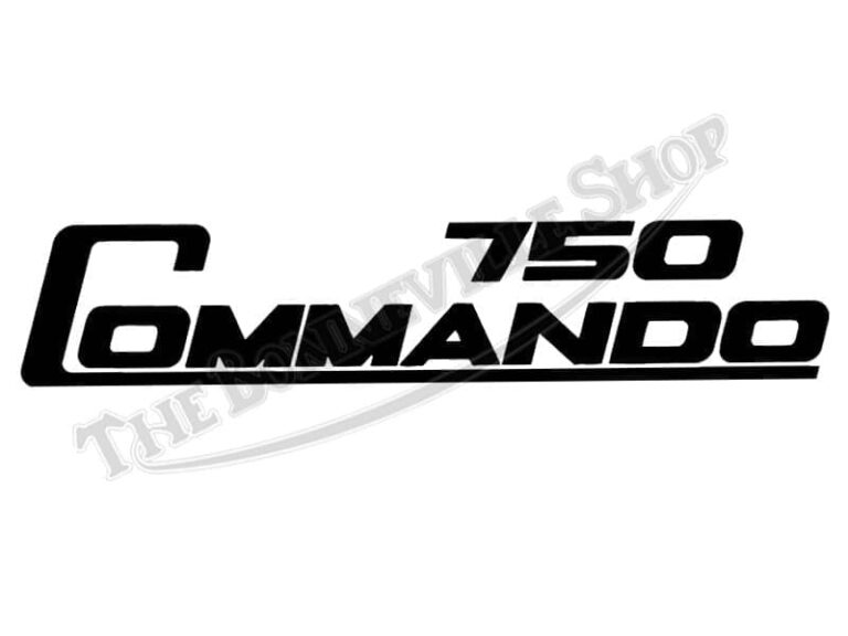 Norton Commando 750 Black Sidepanel Logo Decal Sticker (1) PN# 06-2020