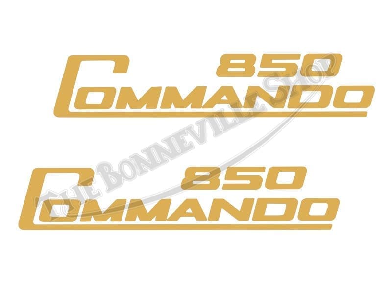 NORTON 850 COMMANDO ELECTRIC START GOLD SIDEPANEL LOGO DECAL (1) PN# 06 ...