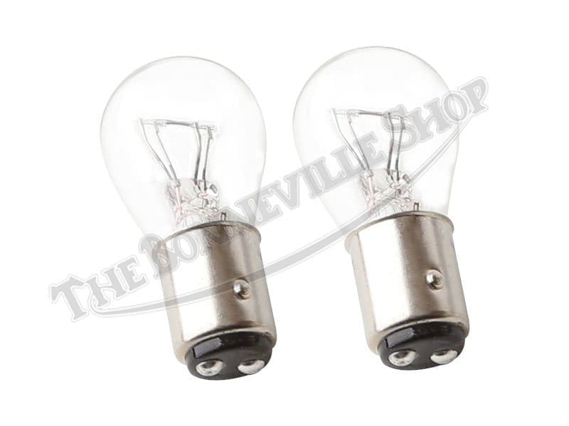 TRIUMPH BSA NORTON DUAL FILAMENT LED 12V TAILLIGHT BULB (1) POSITIVE ...