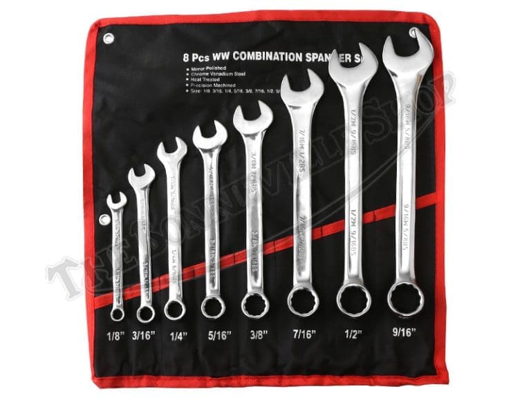 DELUXE WHITWORTH COMBO WRENCH / SPANNER SET 8 PC TRIUMPH NORTON BSA PN ...