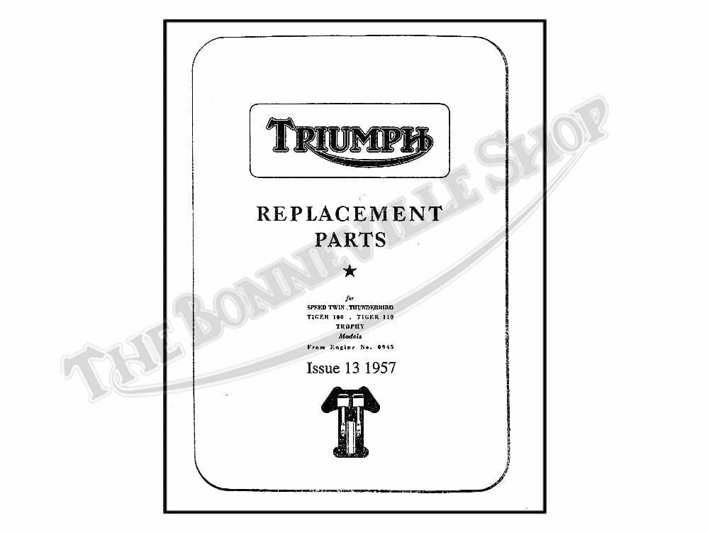 1957 Triumph Pre-Unit 650 Std Frame Parts Book-Buy Online Or Call US