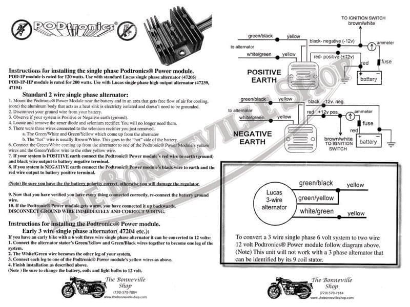 Triumph Podtronics 120W Rectifier / Regulator Cafe-Buy Online Or Call