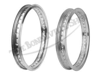 TRIUMPH BSA 500 650 TWINS STAINLESS 40 HOLE WM2 X19 FRONT WHEEL RIM CWC ...