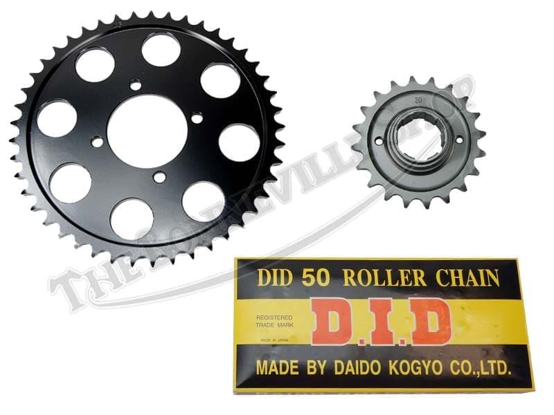 Triumph 750 T140 TR7 5 Speed Final Drive Chain 120 Link/Sprocket Set PN ...