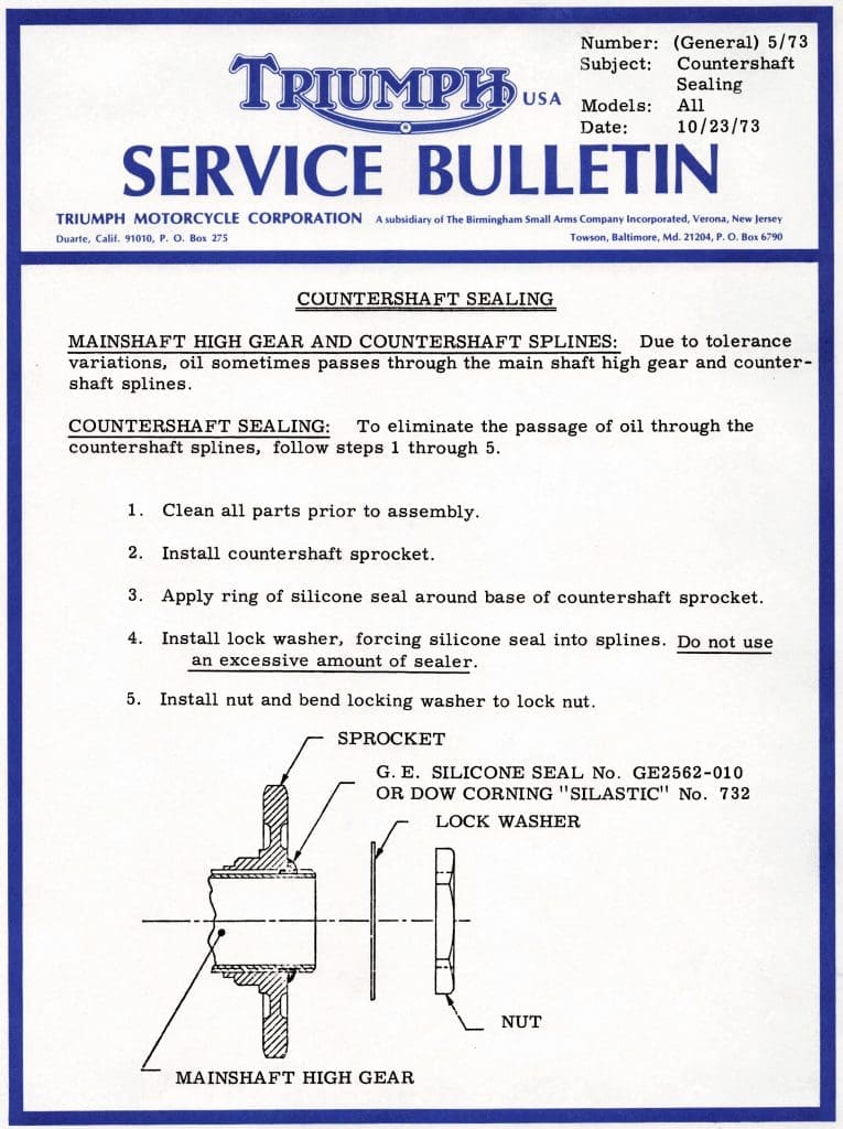 Triumph Countershaft Sealing: Ensuring Optimal Performance