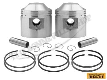 Triumph 650 Complete Piston Set w/Rings Genuine Hepolite 1959-72 PN ...