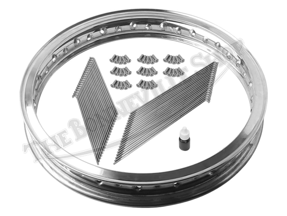 BSA 500 650 British Chrome Front Wheel Rim And Spoke Set Kit-Buy Online ...