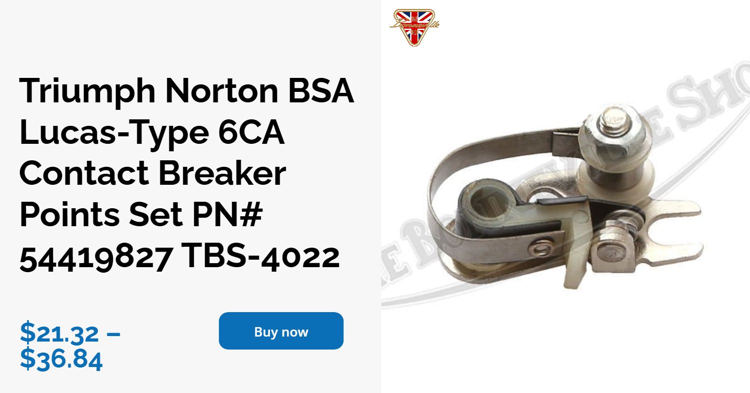 Triumph BSA 6CA Contact Breaker Points-Call +1-720-570-7884