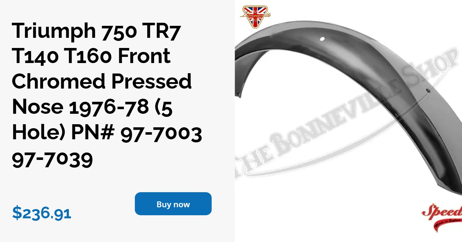 T140 Triumph Front Pressed Nose Fender 97-7003, 97-7039