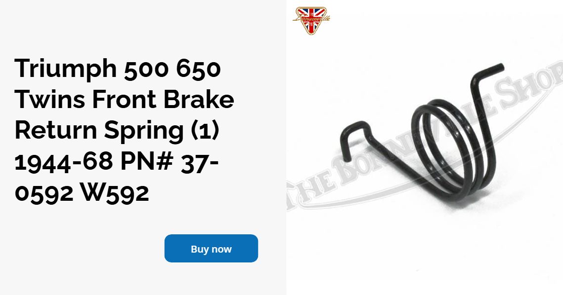 UK Made Triumph Front Brake Return Spring 37-0592 W592