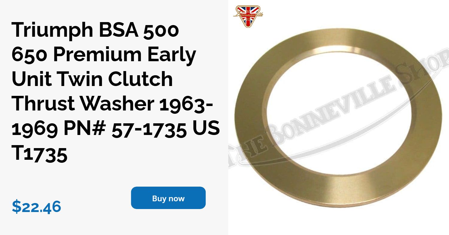Triumph And BSA Clutch Thrust Washer 57-1735 T1735