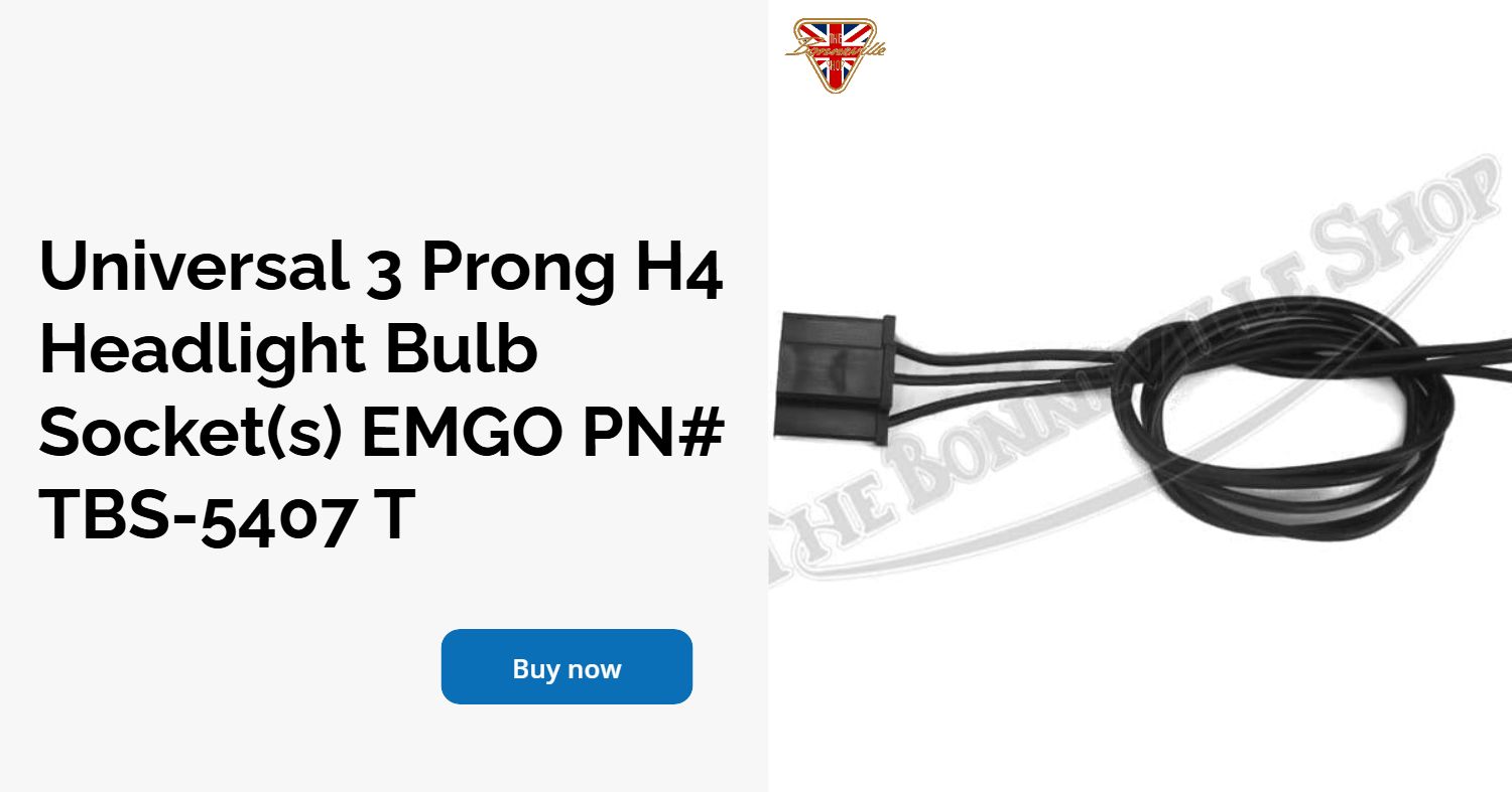 Economy 3 Prong H4 Headlight Bulb Socket - Universal Fit