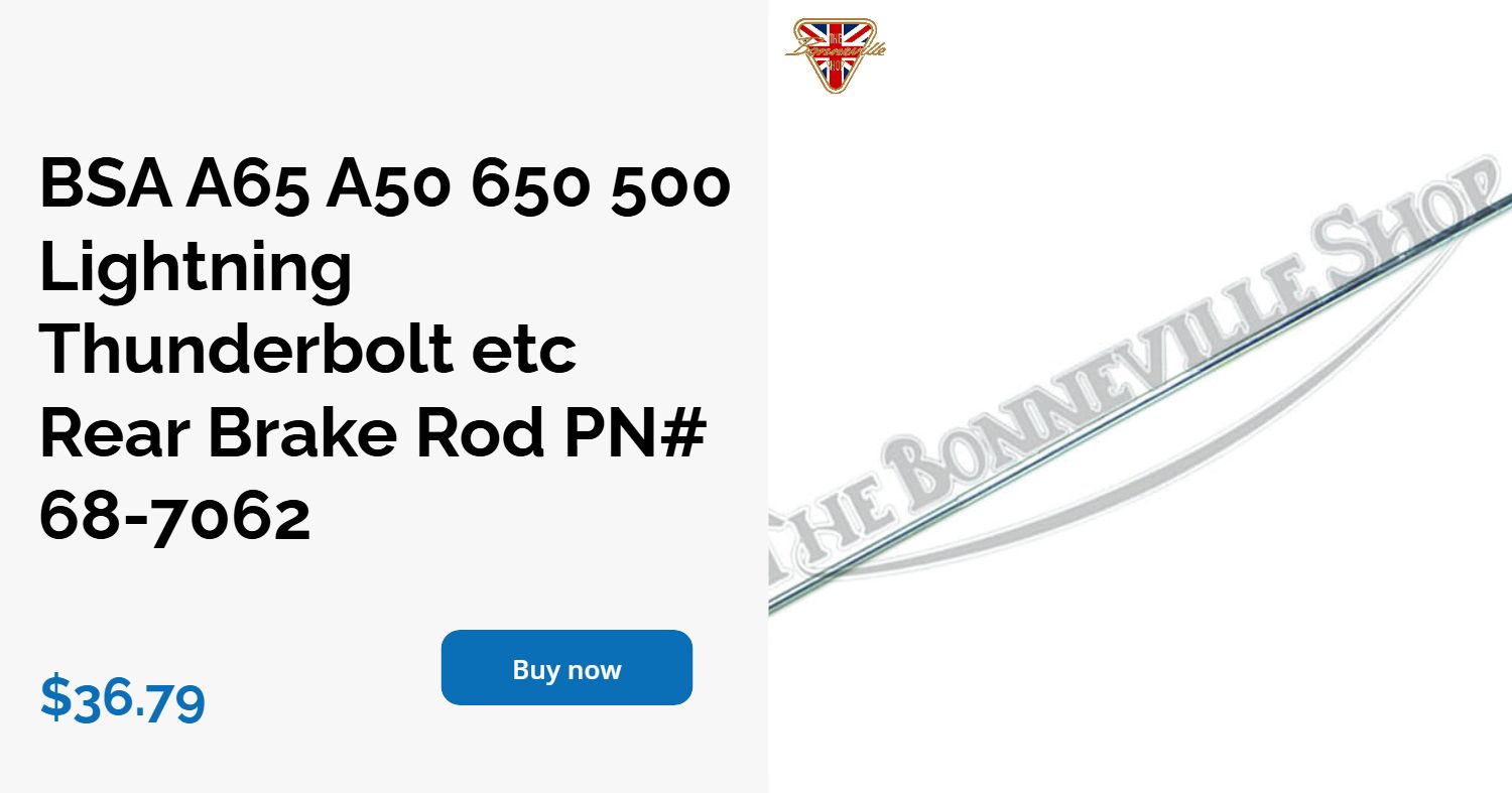 1966-70 BSA Rear Brake Rod 68-7062 For A65 A50 650 500