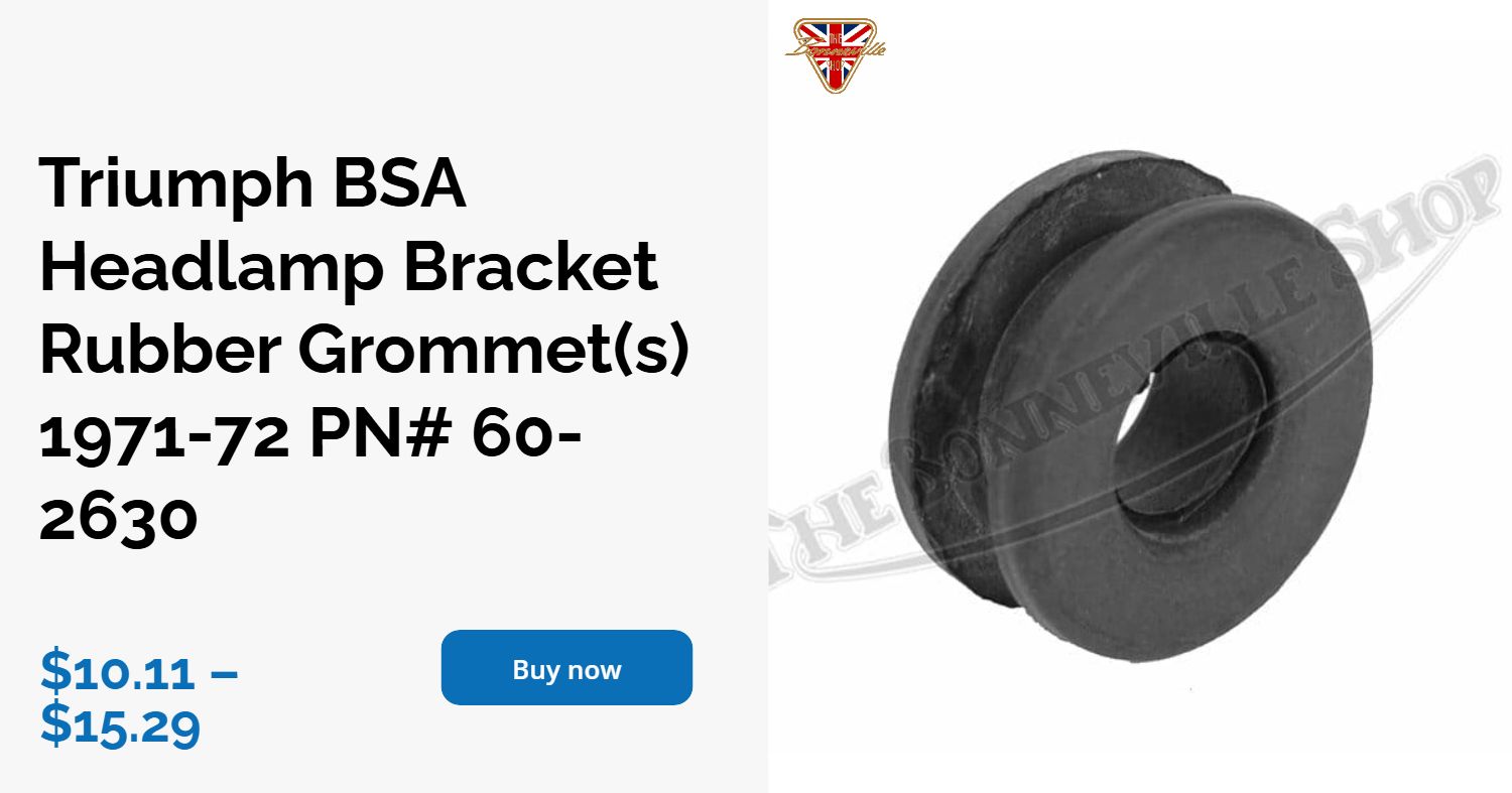 Triumph And BSA Headlamp Bracket Rubber Grommet 60-2630
