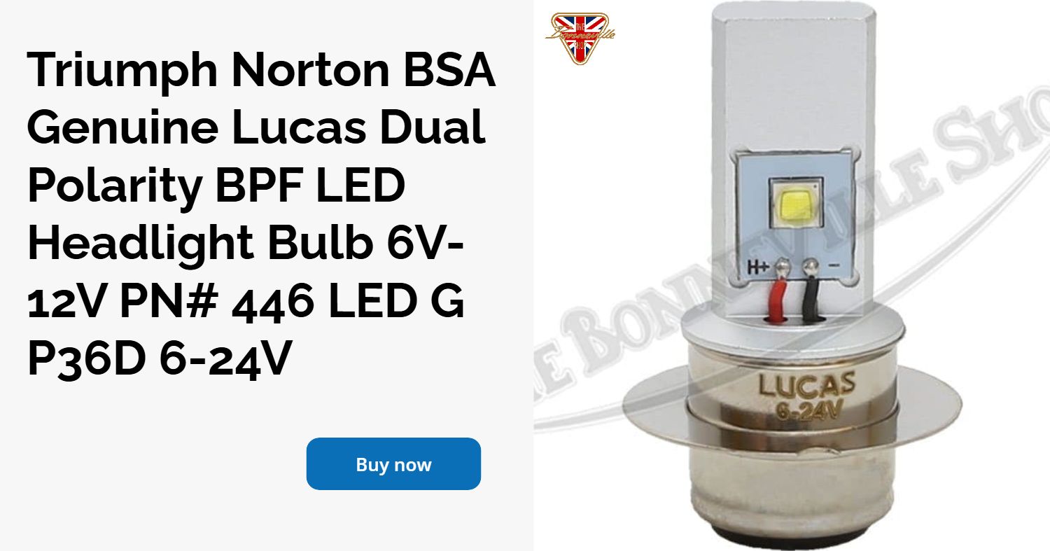 Lucas Dual Polarity BPF LED Headlight Bulb 6V-12V 446 LED