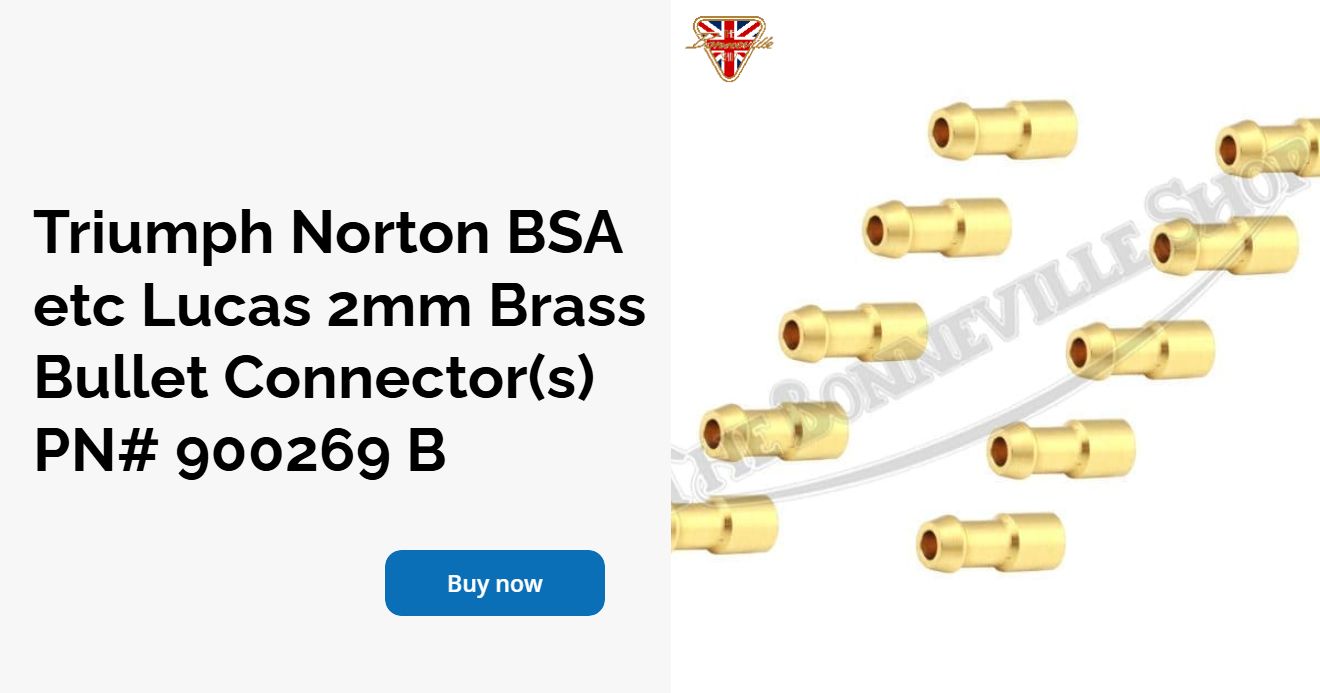 Triumph Norton BSA Lucas 2mm Brass Bullet Connector 900269