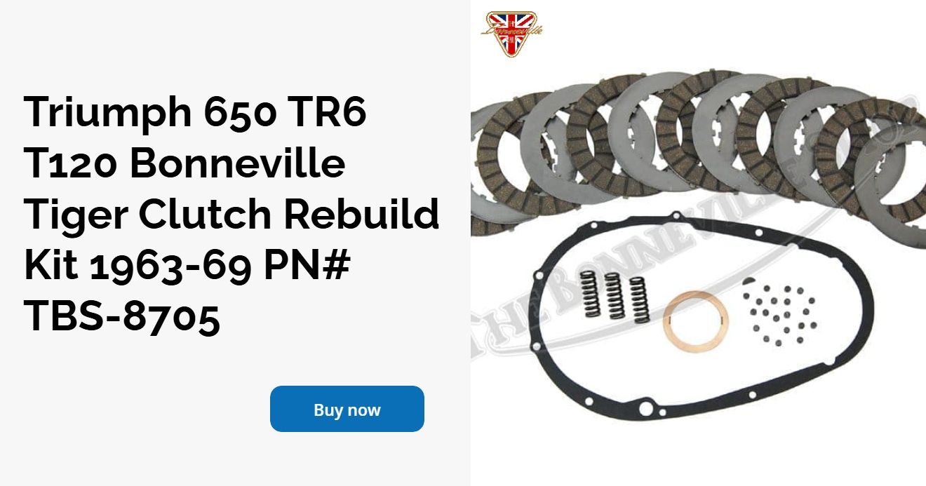 1963-69 Triumph 650 Clutch Rebuild Kit For TR6, T120, Bonneville, And ...