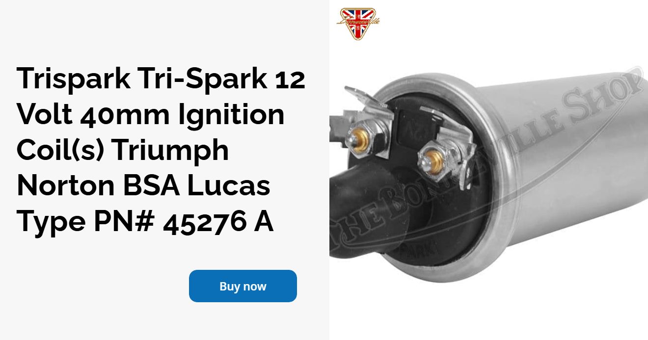 Tri-Spark 12 Volt Ignition Coil 45276 - Compatible With 12v Points ...