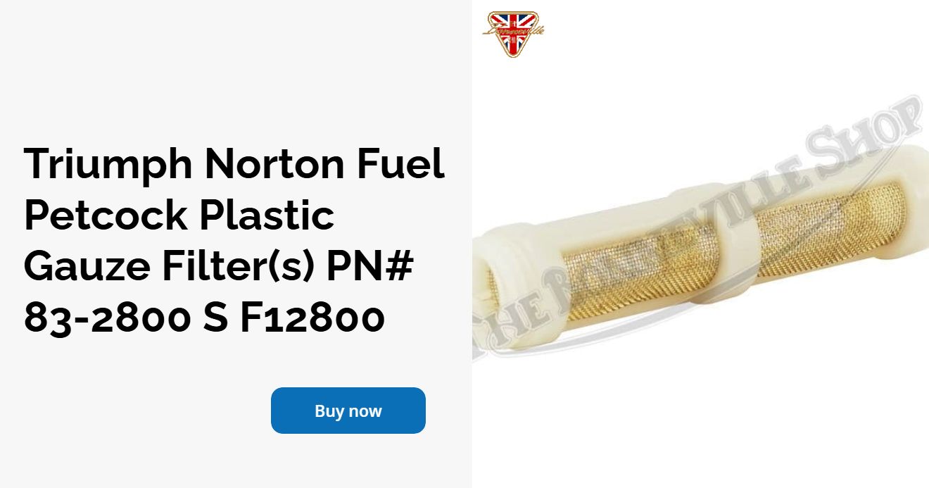 Petcock Filter For Triumph And Norton Petcock Gauze Filter