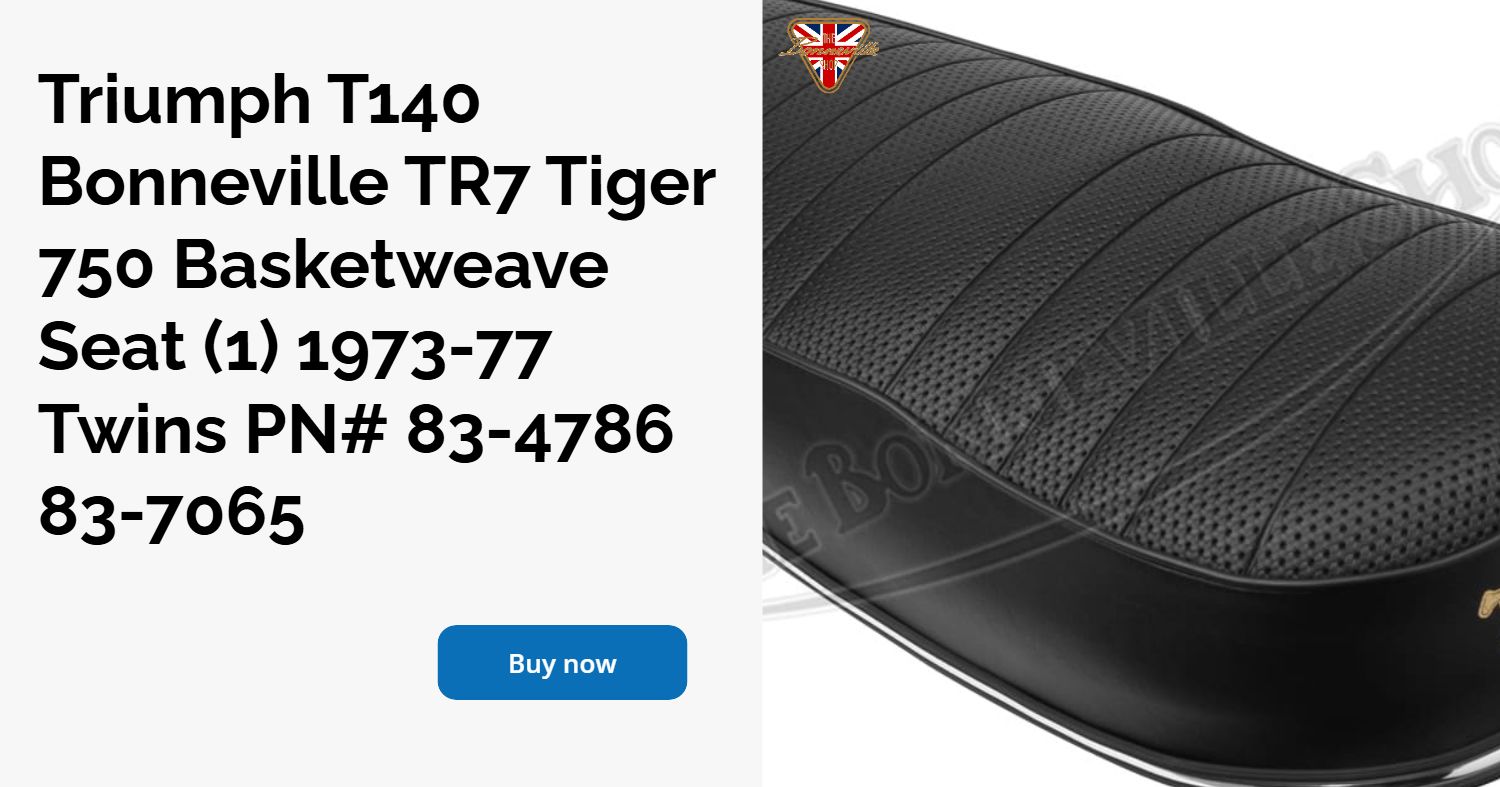 Triumph T140 Bonneville TR7 Tiger 750 Basketweave Seat-Buy Online Or Call