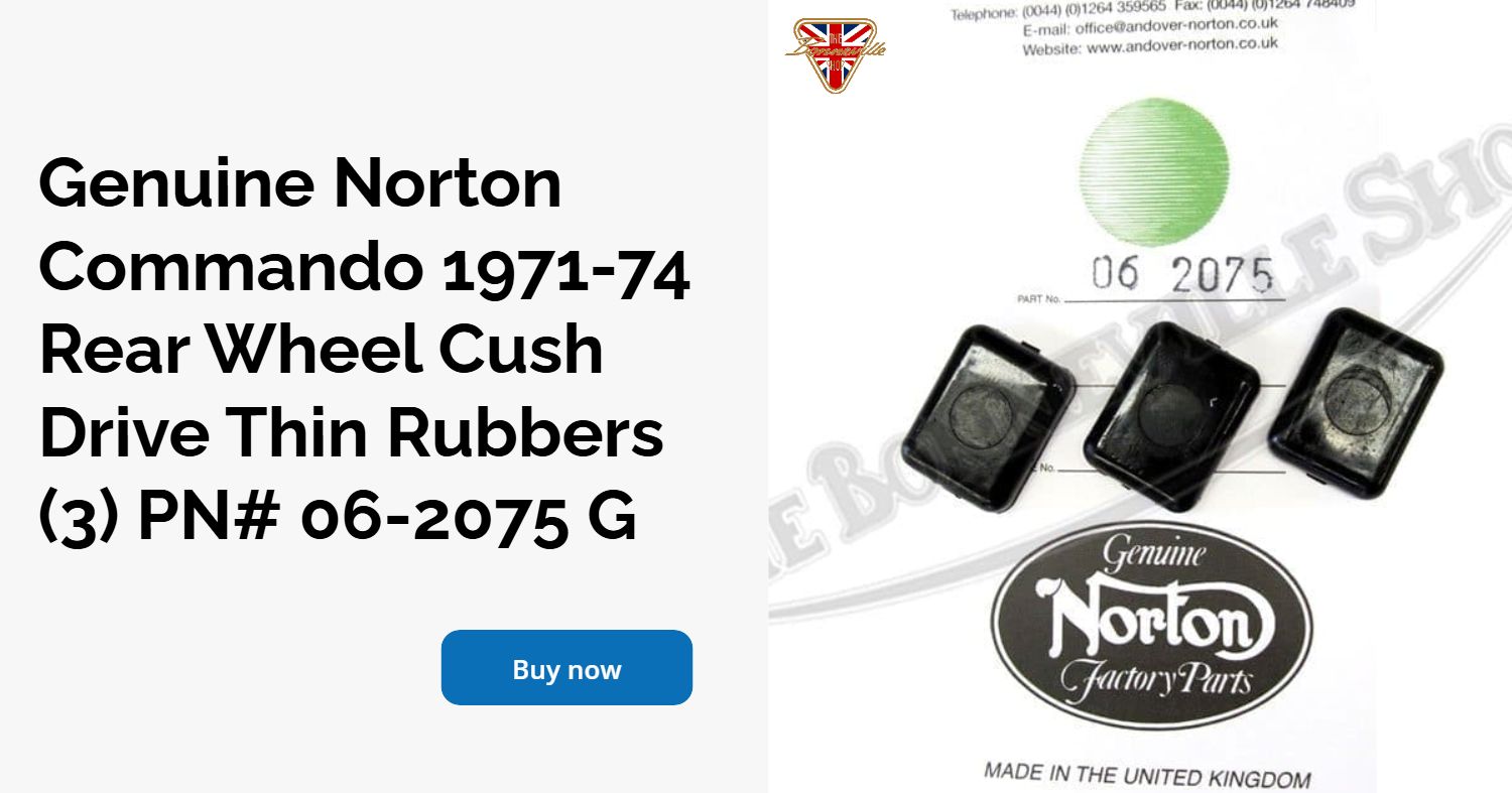 Genuine Norton Commando Rear Wheel Cush Drive Thin Rubbers-Buy Online ...