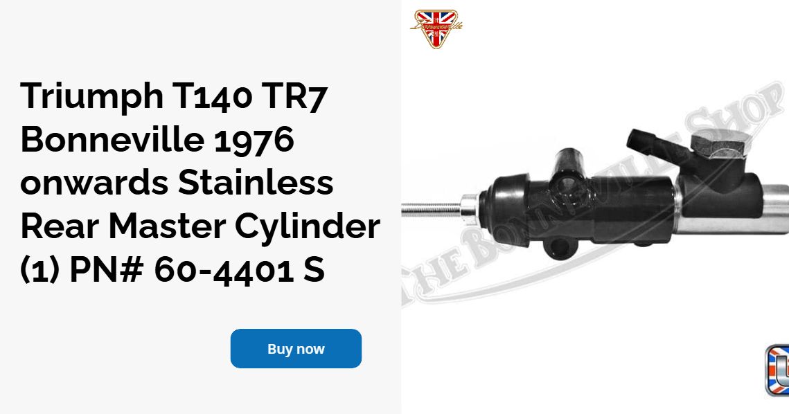 Triumph T140 TR7 Bonneville 1976 On SS Rear Master Cylinder-Buy Online ...