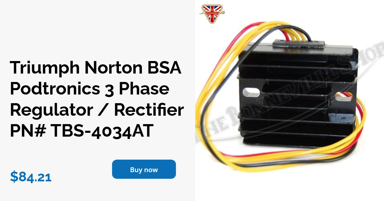 Triumph Norton BSA Podtronics 3 Phase Regulator / Rectifier-Buy Online ...