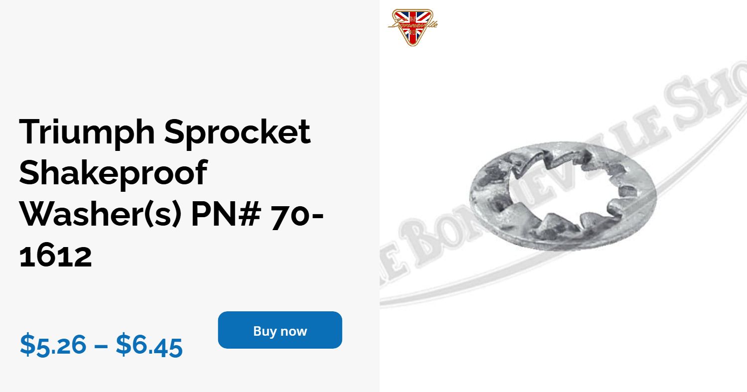 Triumph Sprocket Shakeproof Washer-Buy Online Or Call US
