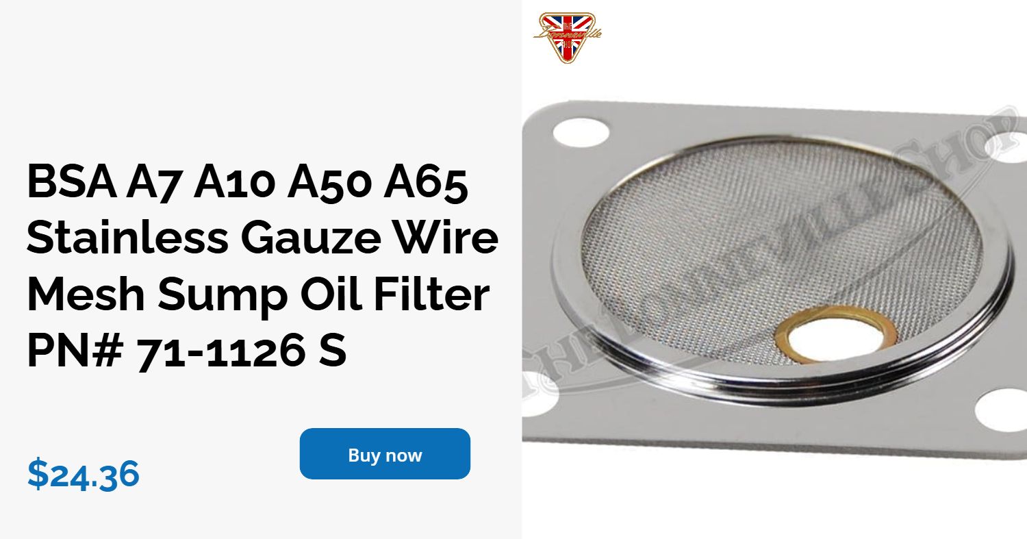 BSA A7 A10 A50 A65 Stainless Gauze Wire Mesh Sump Oil Filter-Buy Online ...