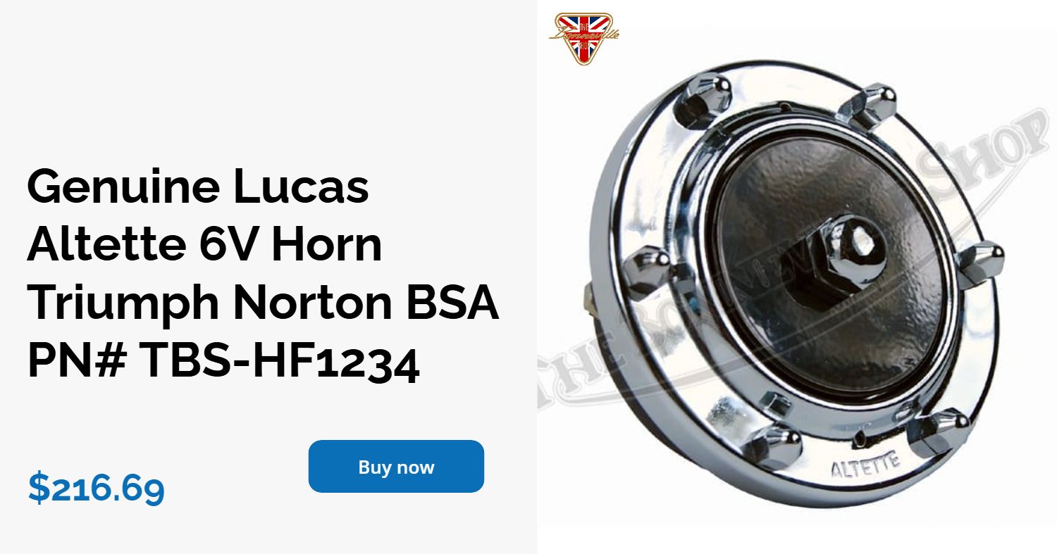 Genuine Lucas Altette 6V Horn For Motorcycles - Buy Now