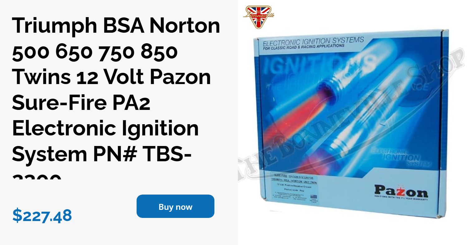 Triumph BSA Norton 12V Pazon Sure-Fire PA2 Electronic Ignition-Buy ...