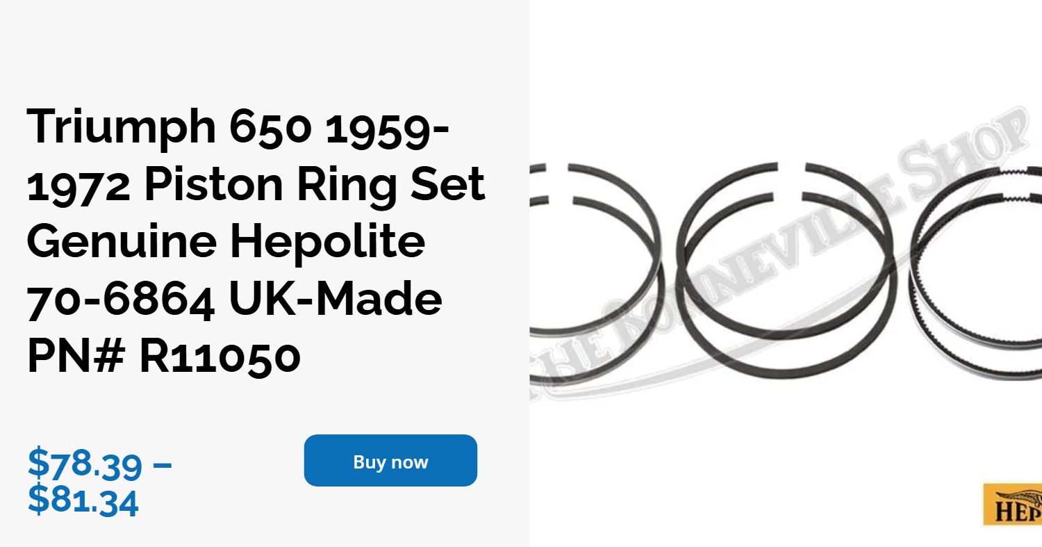 Triumph 650 Hepolite Piston Ring Set - Genuine Quality