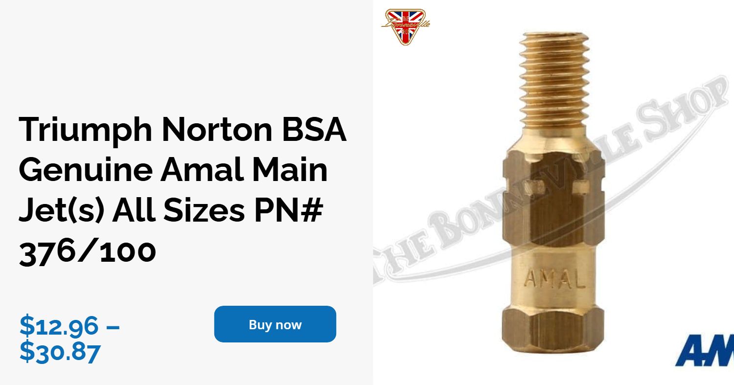 Genuine Amal Main Jet Triumph Norton BSA All Sizes-Buy Online Or Call