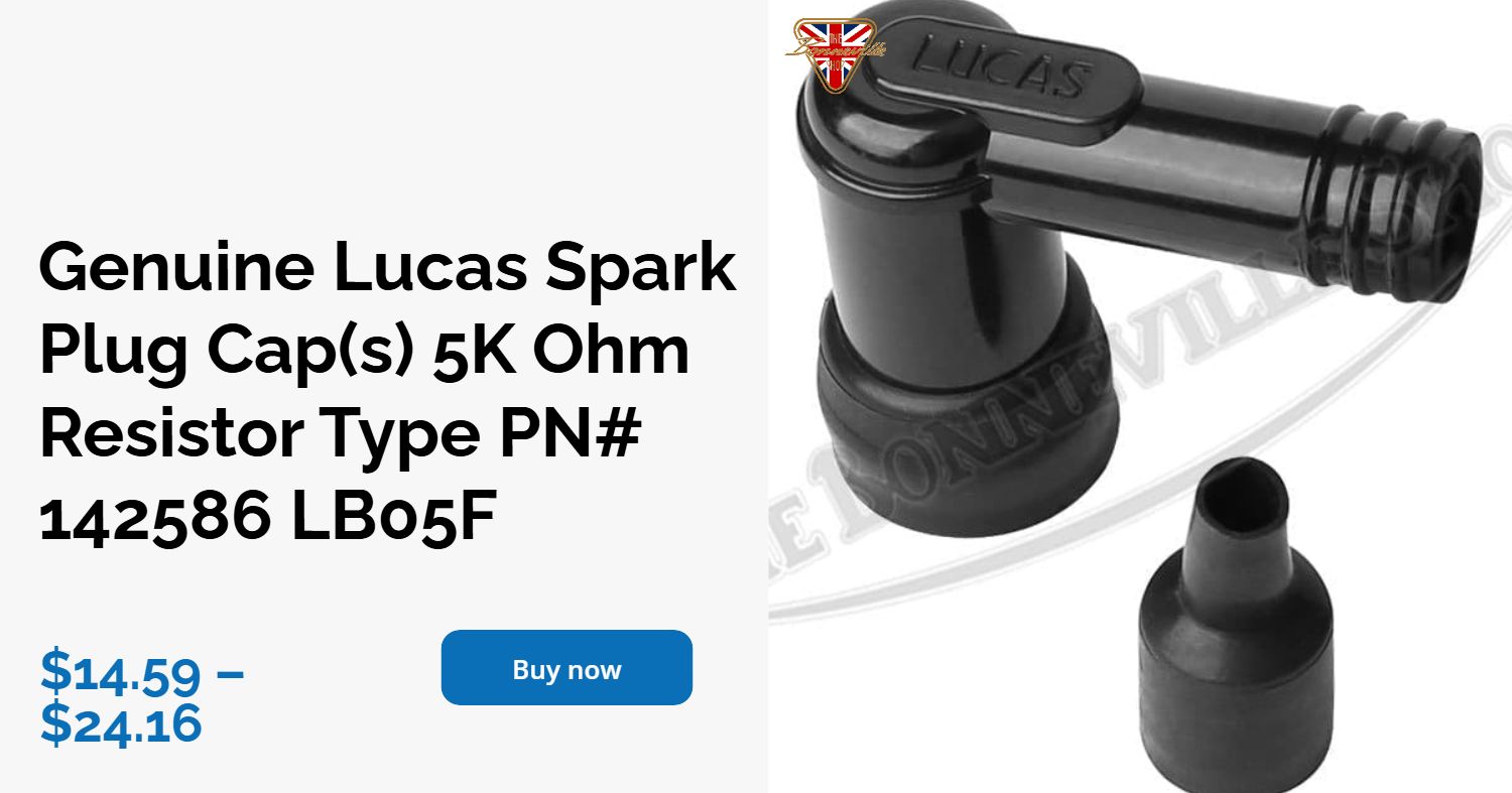 Genuine Lucas Spark Plug Cap(s) 5K Ohm Resistor Type PN# 142586 LB05F