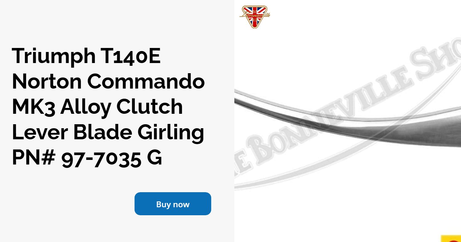 Triumph Norton Commando MK3 Alloy Clutch Lever Blade Girling-Buy Online ...
