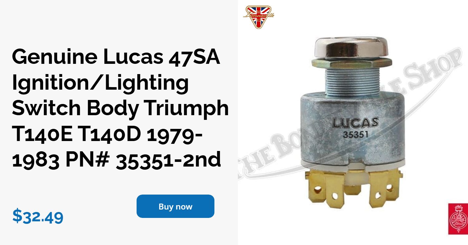 Triumph BSA Norton Genuine Lucas Ignition Switch Body